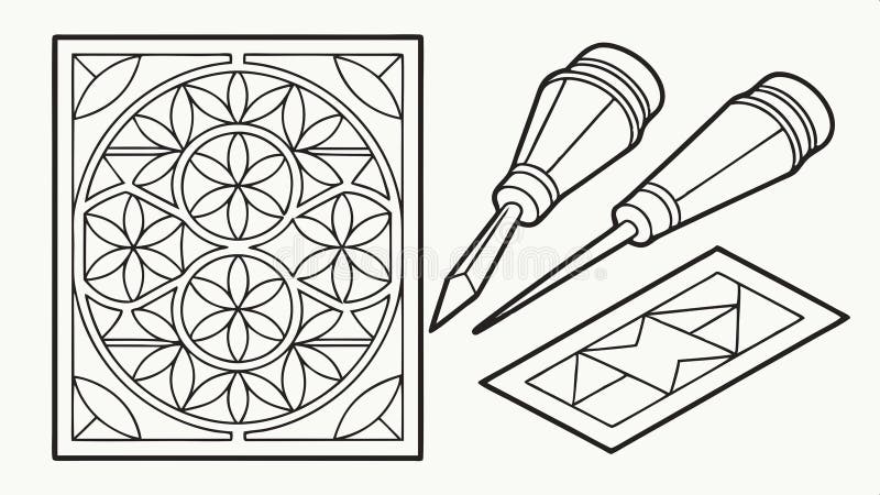 Drafting Tools Set, Engineering and Technical Drawing Vector Design ...