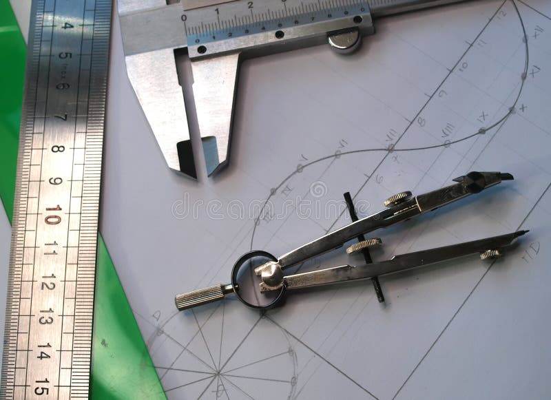 Drafting tools stock image. Image of geometric, graphic - 267812395