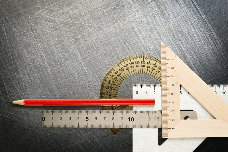 Drafting Tools on White Background Stock Photo - Image of millimeter ...