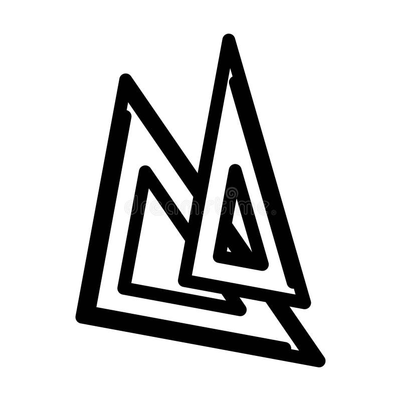 Drafting Triangle Architectural Drafter Line Icon Vector Illustration ...