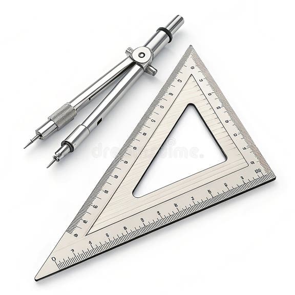 Drafting Triangle Tool Isolated on White Background Stock Illustration ...