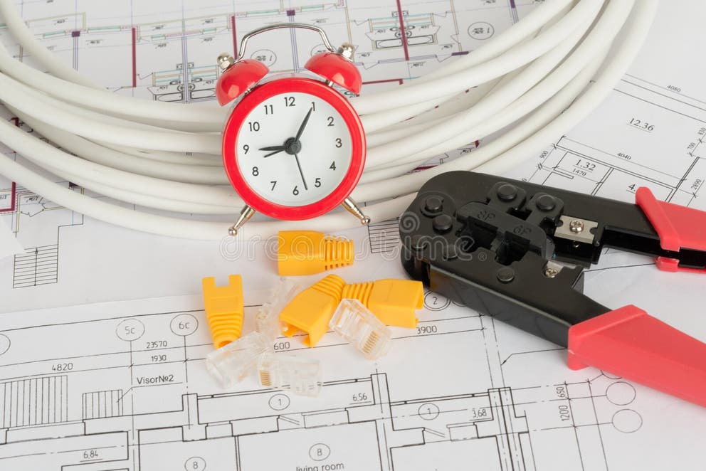 Drafts with computer wires stock image. Image of colorful - 59438159