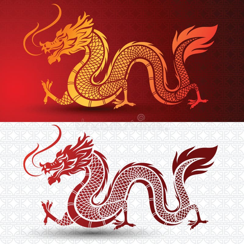 Vector chino del dragón ilustración del vector. Ilustración de icono ...
