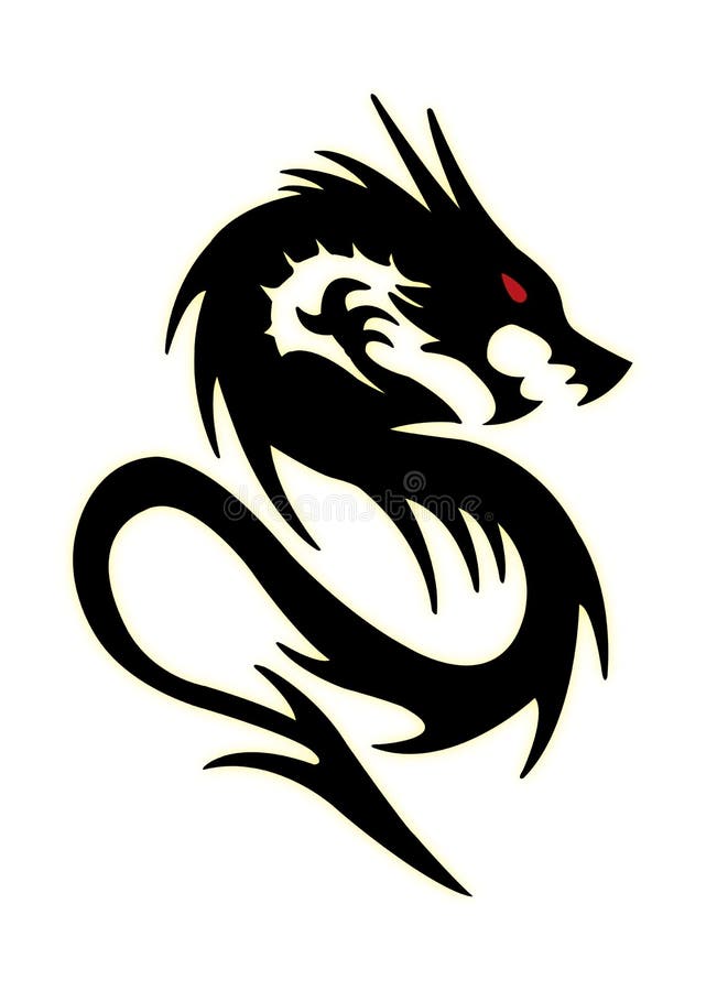 Dragón negro imagen de archivo. Imagen de oriente, arte - 23278511