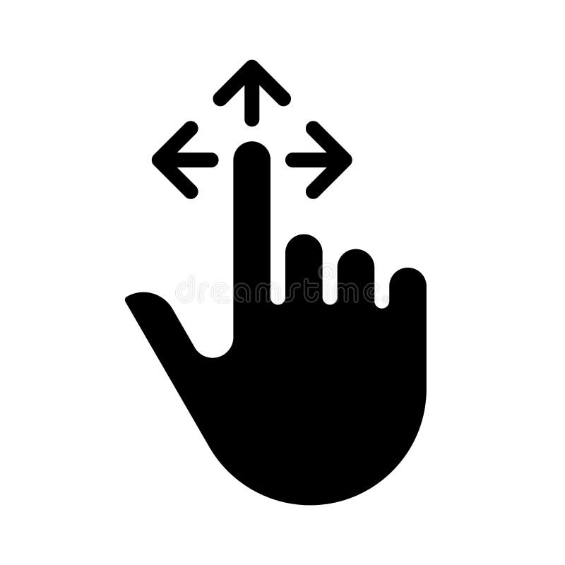 Drag black glyph icon stock illustration. Illustration of hand - 256917269