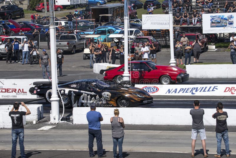 Drag Competitors on the Track at the Starting Line Editorial Photo ...