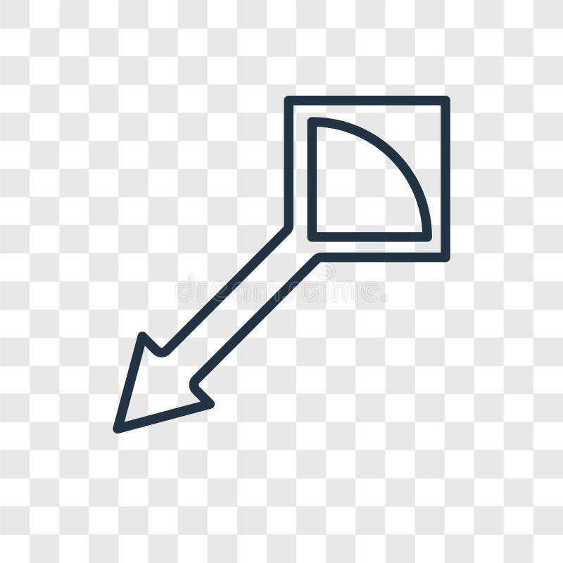 Drag Concept Vector Linear Icon Isolated on Transparent Background ...