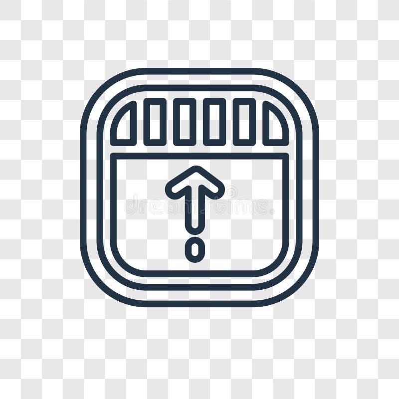 Drag Concept Vector Linear Icon Isolated on Transparent Background ...