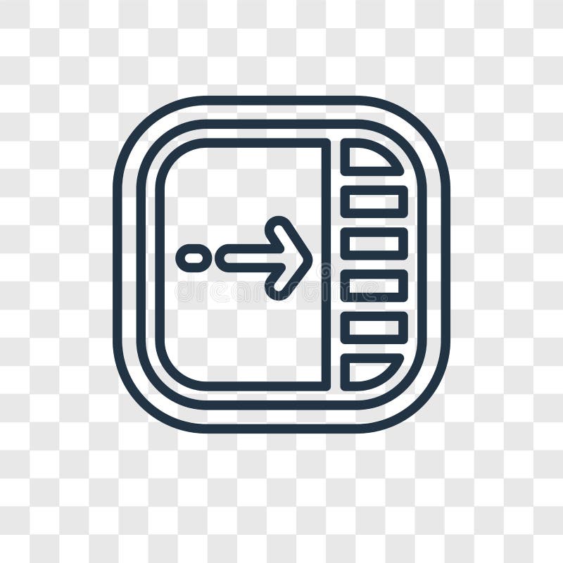 Drag Concept Vector Linear Icon Isolated on Transparent Background ...