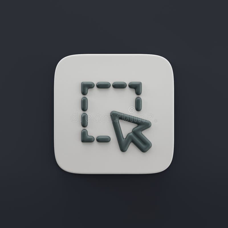 Drag 3d Icon, Outilne Design and Development Icon in Grey Color on a ...