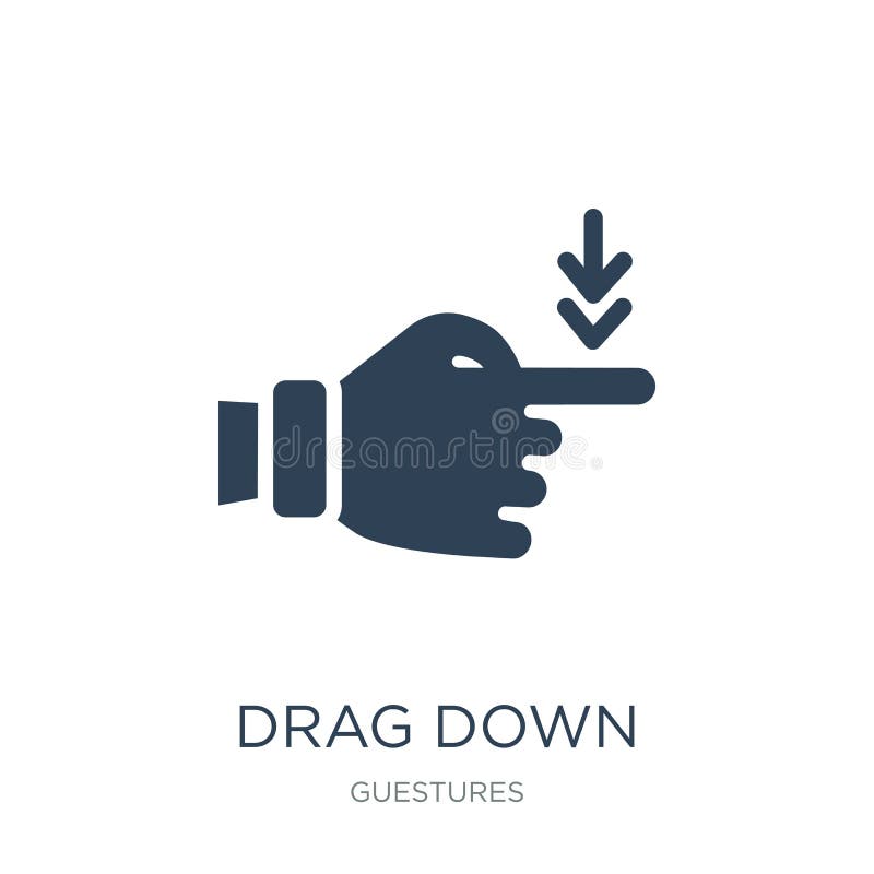 Drop Down Icon In Trendy Design Style. Drop Down Icon Isolated On White ...
