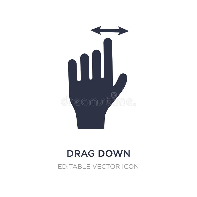Slide Down Icon on White Background. Simple Element Illustration from ...
