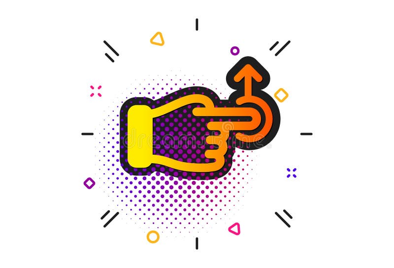 Drag Drop Gesture Icon. Slide Arrow Sign. Swipe Action. Vector Stock ...