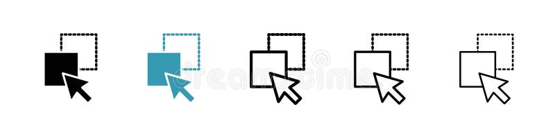 Drag and Drop Icon Vector Set on White Background Stock Vector ...