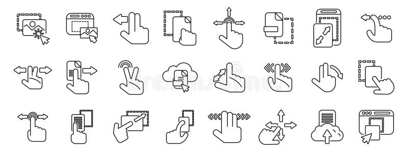 Drag Drop Icons Set. this Set of Icons Shows Different Ways of ...