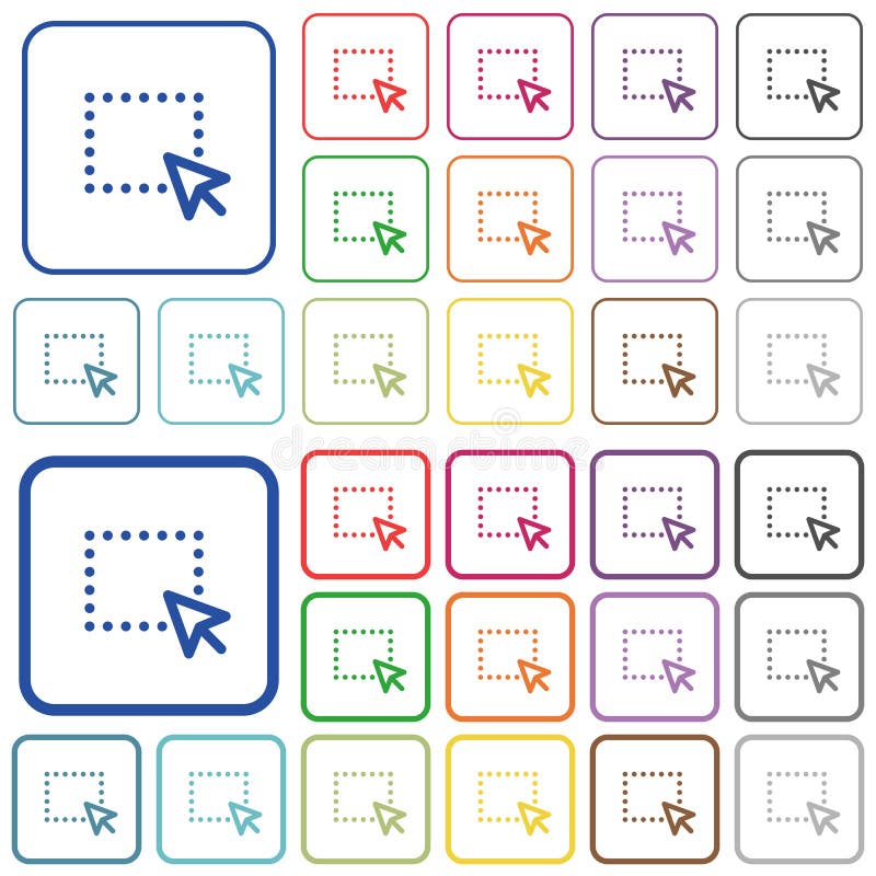 Drag and Drop Operation Outlined Flat Color Icons Stock Vector ...