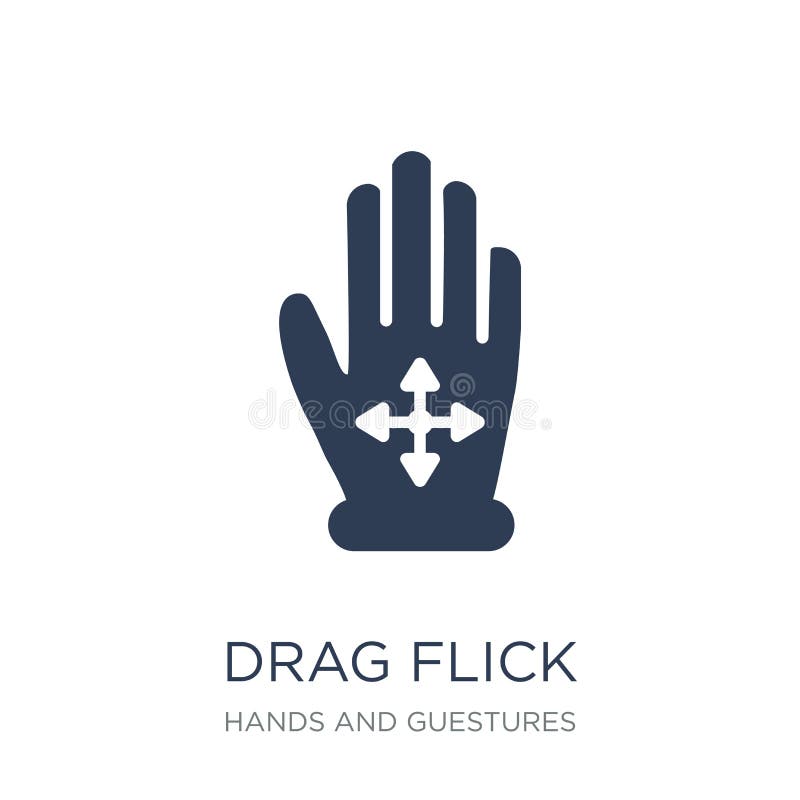 Hand Drag Up Icon. Trendy Flat Vector Hand Drag Up Icon on White Stock ...