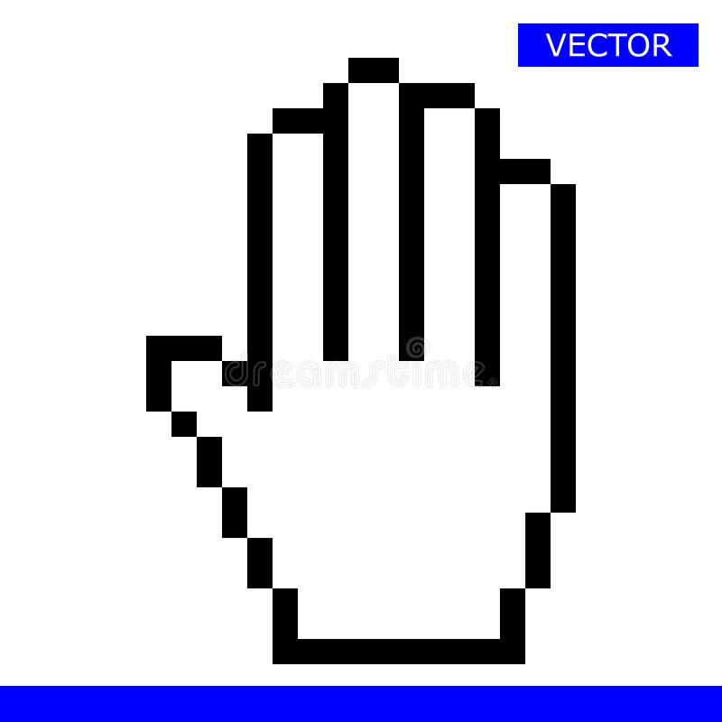 Drag Hand Cursor Icon White Vector Illustration Stock Vector ...