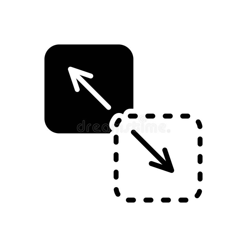 Black Solid Icon for Drag, Drop and Layout Stock Vector - Illustration ...