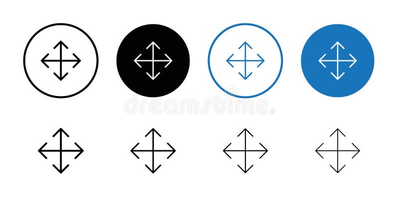 Drag Icon Flat Fill Set Collection Stock Vector - Illustration of mouse ...