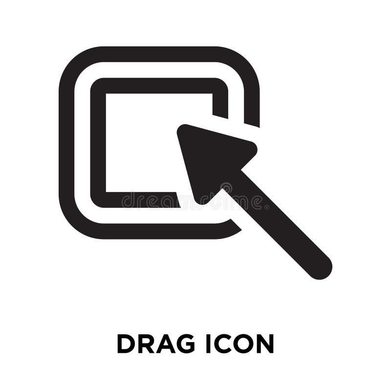 Drag Icon Vector Isolated on White Background, Logo Concept of D Stock ...