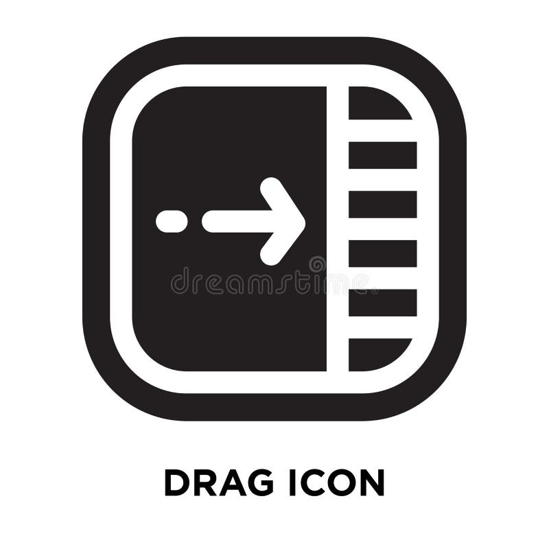 Drag Icon Vector Isolated On White Background, Logo Concept Of D Stock ...