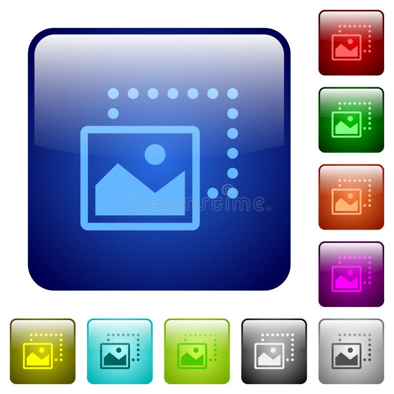 Drag Image To Bottom Left Color Square Buttons Stock Vector ...