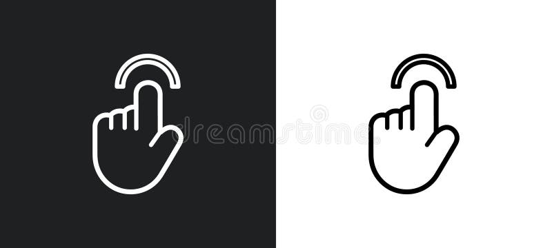 Drag Outline Icon in White and Black Colors. Drag Flat Vector Icon from ...