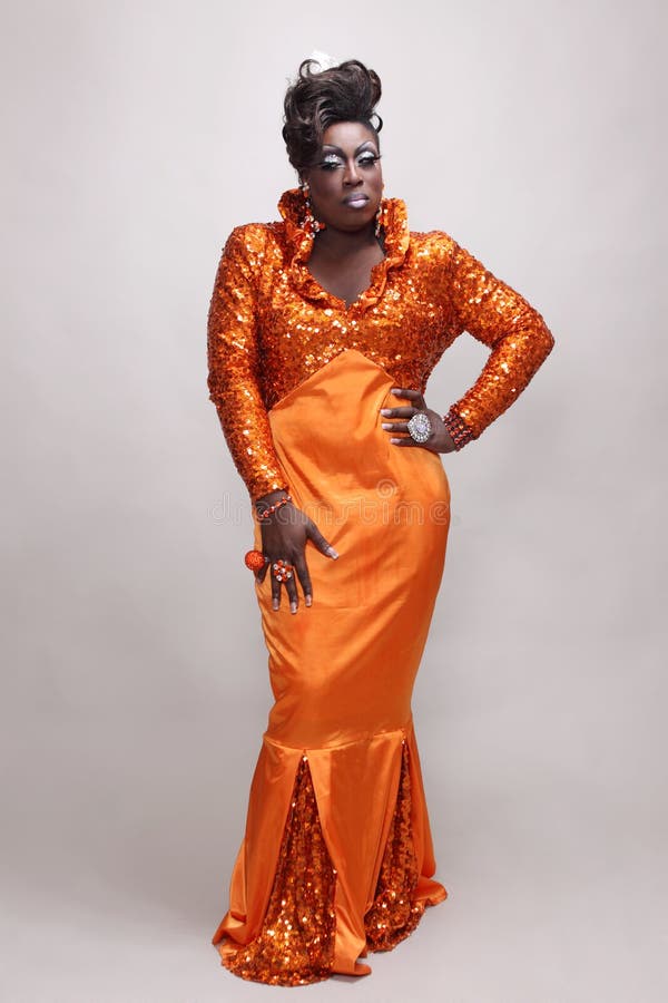 Drag Queen Getting Dressed for Show. Stock Photo - Image of lifestyle ...