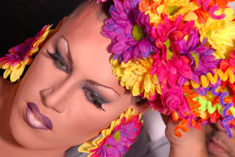 Drag Queen Getting Dressed for Show. Stock Photo - Image of lifestyle ...