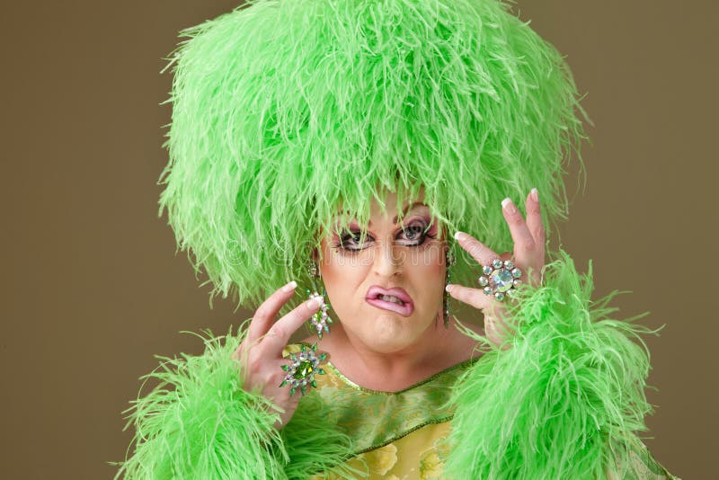 Drag Queen Makes a Face stock image. Image of mascara - 19816191