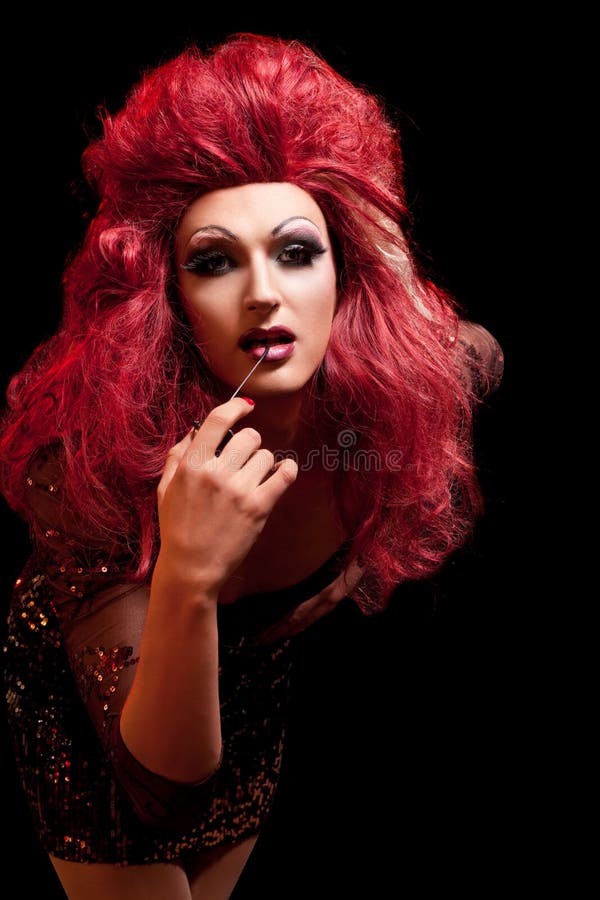 Drag Queen Getting Dressed for Show. Stock Photo - Image of lifestyle ...