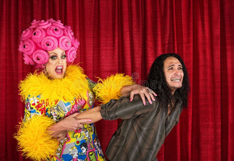Drag Queen Pulling Man stock image. Image of assault - 36045933