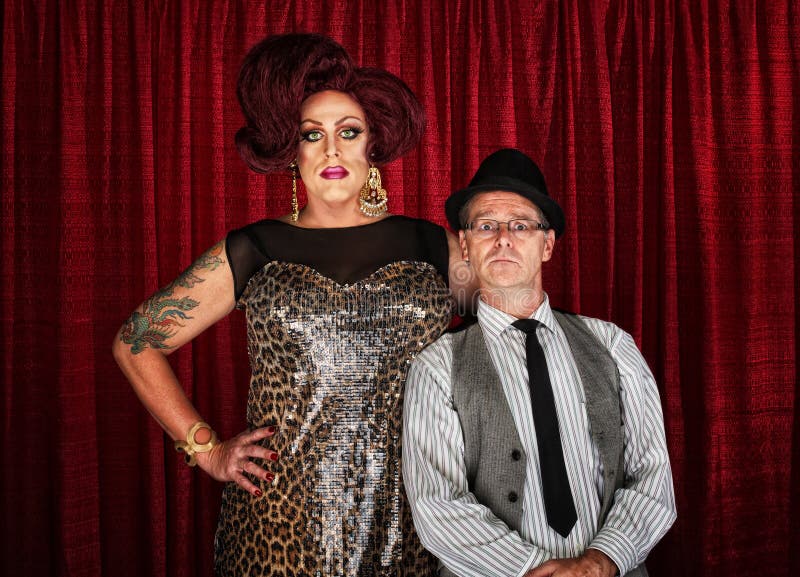 Drag Queen and Retro Man stock image. Image of couple - 35480513