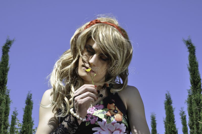 Drag Queen Smelling Flower Stock Photos - Free & Royalty-Free Stock ...