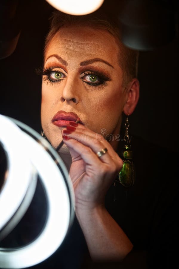 Worried Drag Queen stock photo. Image of anxious, makeup - 24358390