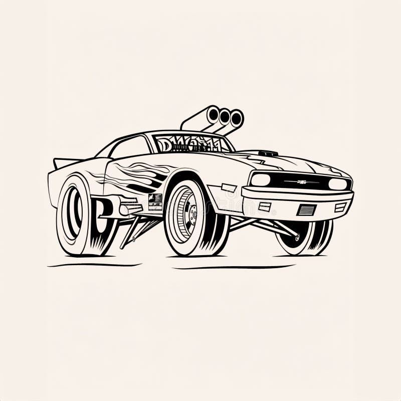 Drag Car Drawings