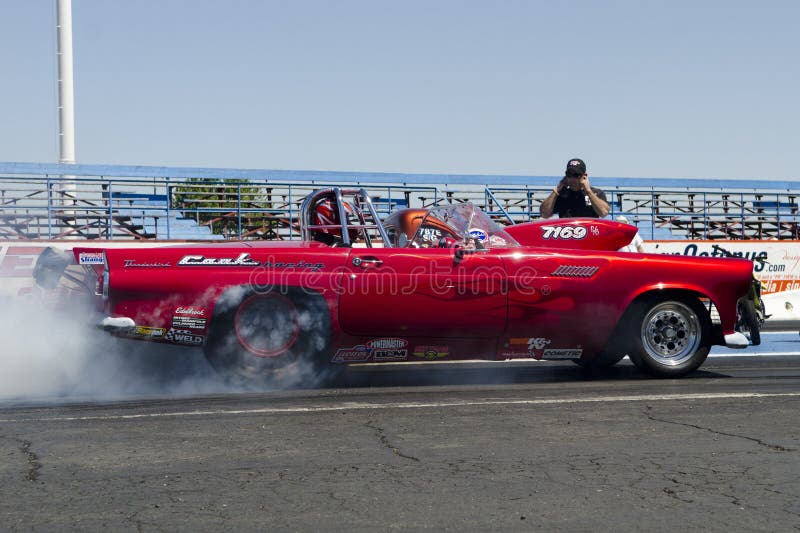Drag Race - T-Bird editorial stock photo. Image of skid - 19379043