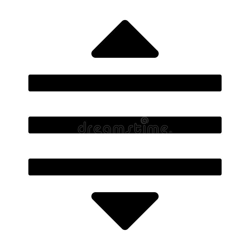 Drag Reorder Icon stock vector. Illustration of arrows - 250343506