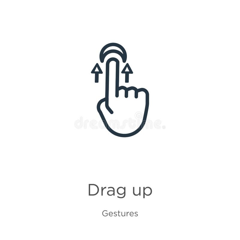 Outline Drag Vector Icon. Isolated Black Simple Line Element ...