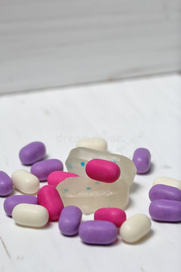 Dragee for Refreshment of Breath. Different Color. Also Peppermint ...