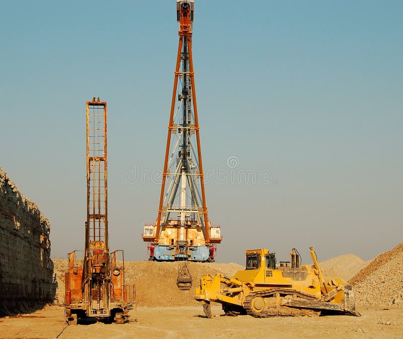 Dragline at Dawn stock photo. Image of machine, machines - 60156