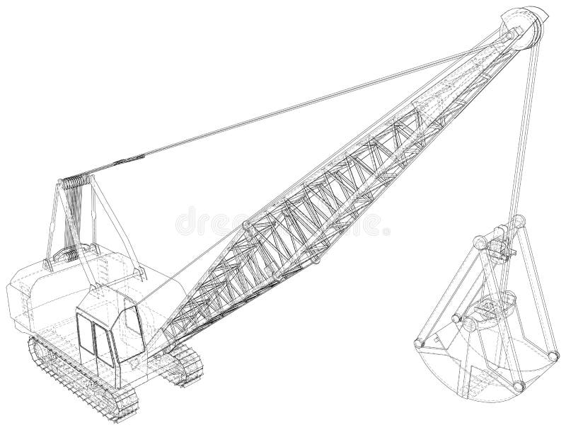 Dragline. the Layers of Visible and Invisible Lines are Separated ...