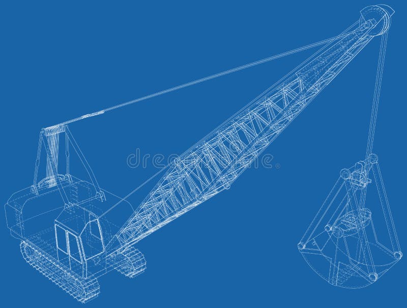 Excavator Wire Frame Stock Illustrations – 1,003 Excavator Wire Frame ...