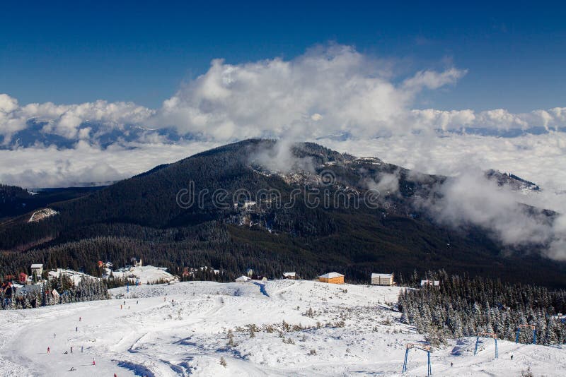 Dragobrat Ukraine. Alpine Scenic Ski Resort Stock Photo - Image of ...