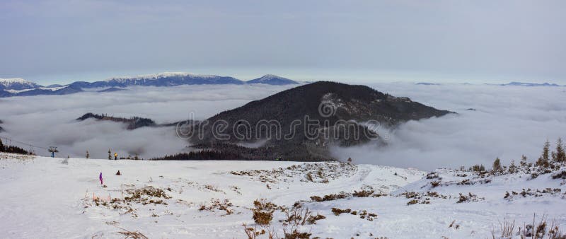 Dragobrat Ukraine. Alpine Scenic Ski Resort Stock Photo - Image of ...