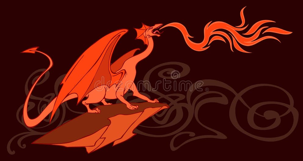 Volcano Dragon Stock Illustrations – 2,679 Volcano Dragon Stock ...
