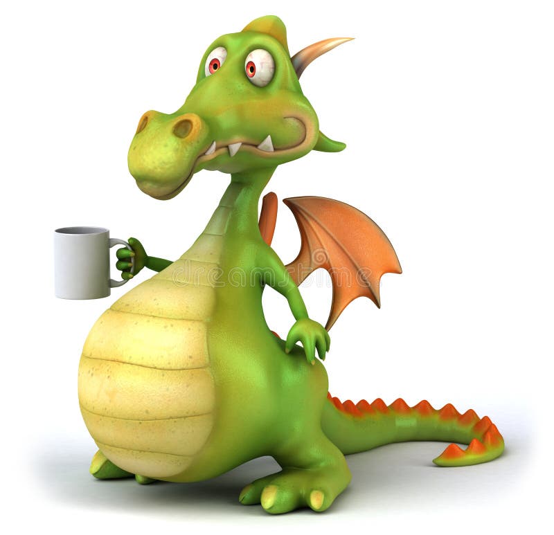 Cartoon Dragon Pointing Down Stock Vector - Illustration of character ...