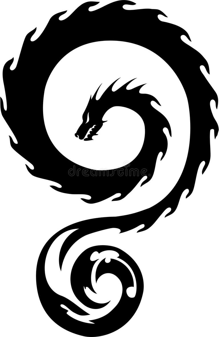 Spiral Dragon Stock Illustrations – 2,117 Spiral Dragon Stock ...