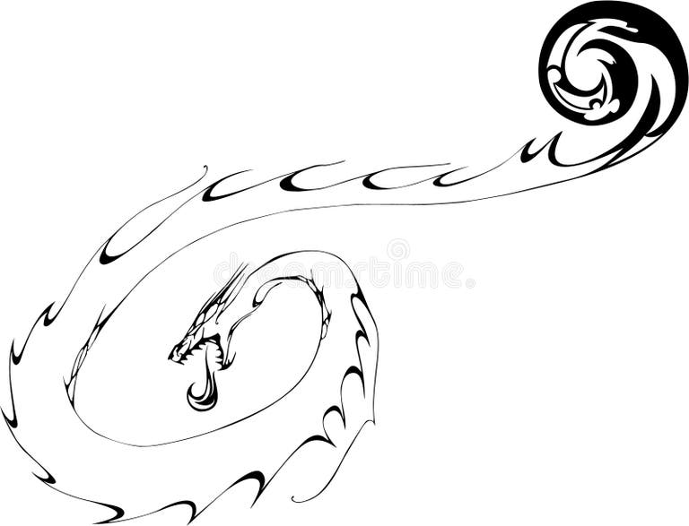 Spiral Dragon Stock Illustrations – 2,117 Spiral Dragon Stock ...